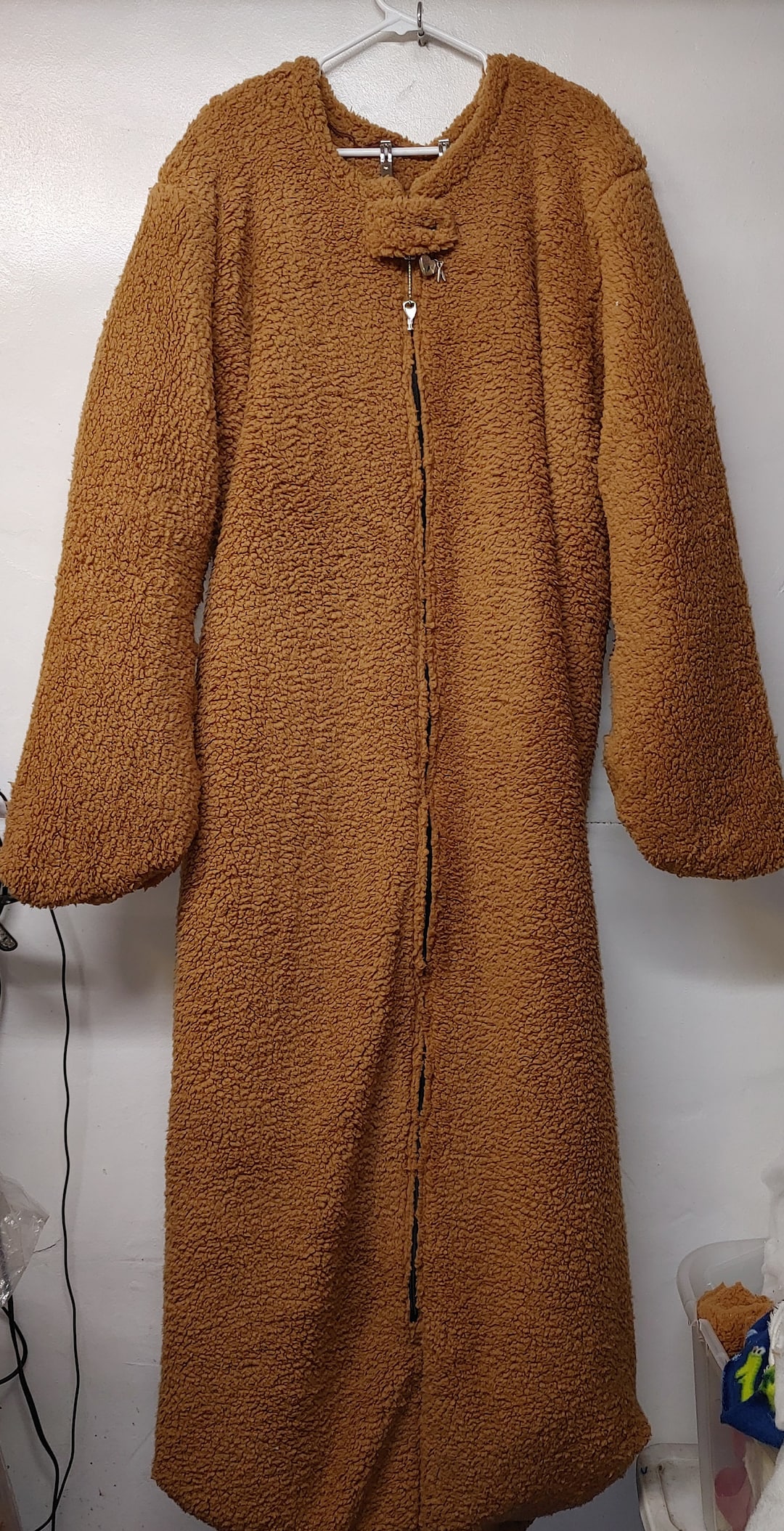 Plush Brown Sherpa Fleece Double Locking Sleepsack With Mitten Hands - Etsy