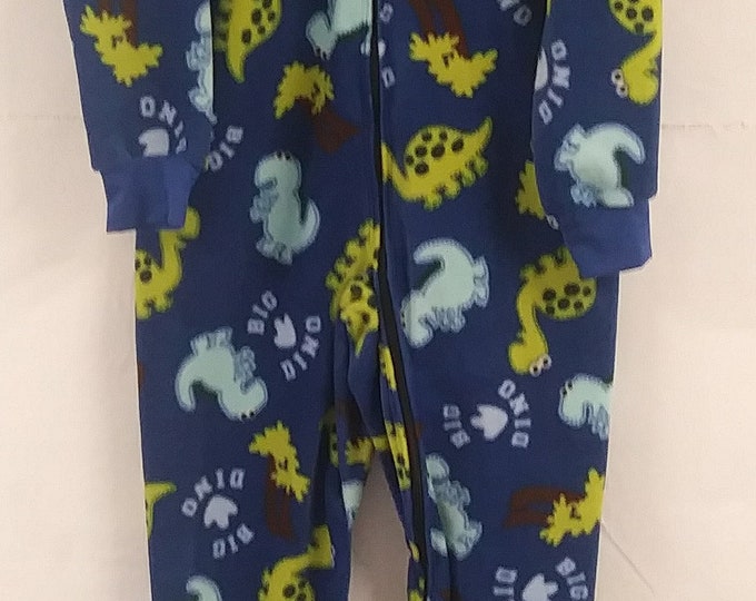 Dino Dinosaur Footie Pajamas With LOCKING Zipper + Mittens, Thomas ...
