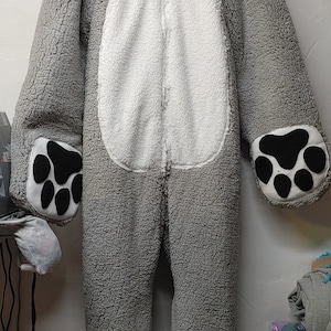Plush Wolf Husky 3 Layer Plush Suit Footie With NO Tail - Etsy UK