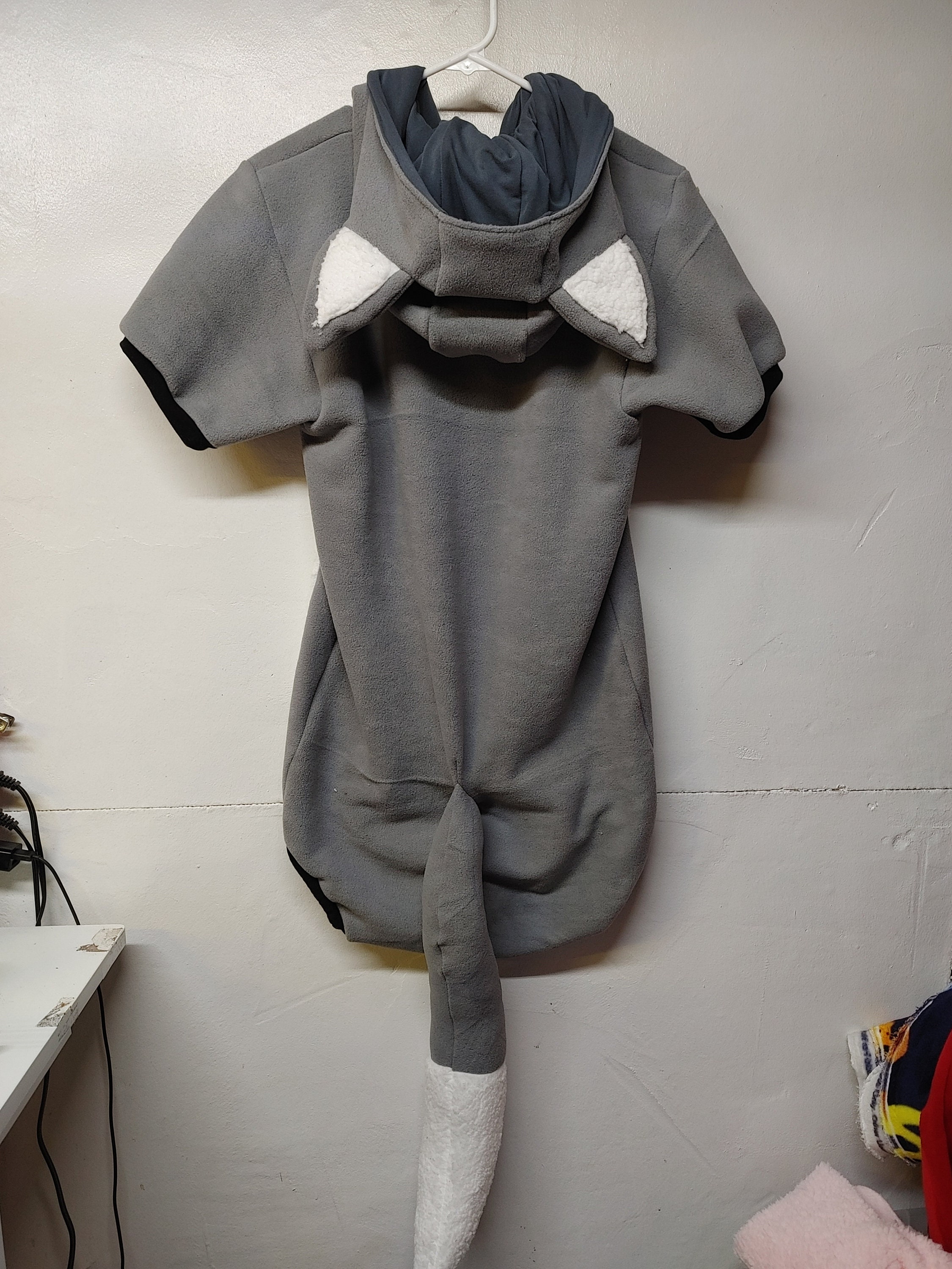 ABDL Grey Fox Wolf Husky Sleeper No LEG Onsie With Snap Crotch, Ears ...
