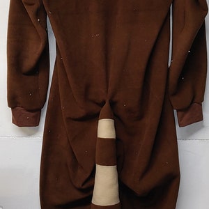 Tanuki Racoon Sleeper Pajama With Locking Zipper, Ears, Tail, and Hood ...