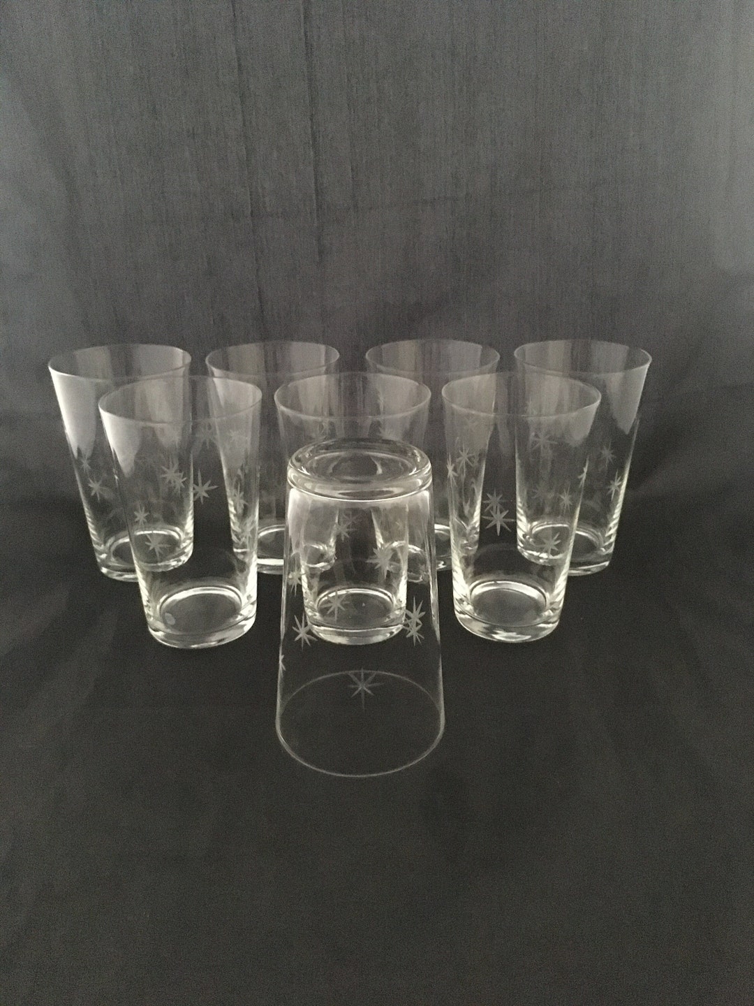 Set of 2 Mid Century Atomic Stardust Cocktail Highball Tumblers, 12 Oz ...