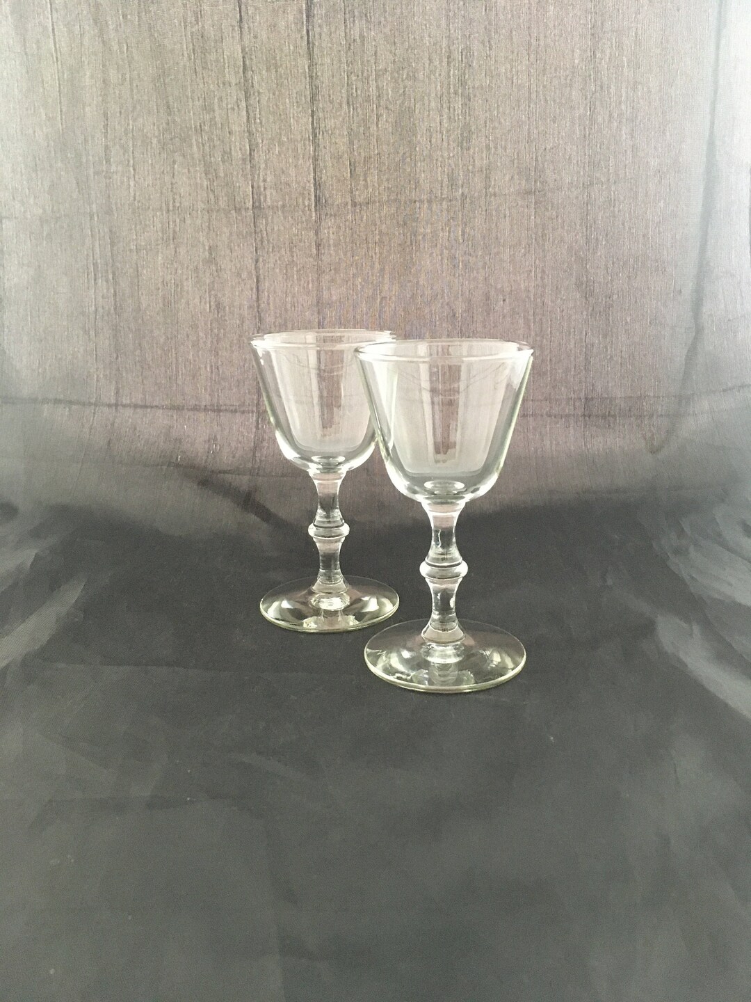 Set of 2 Mid Century Modern Small Martini / Liquor Cocktail Glasses ...