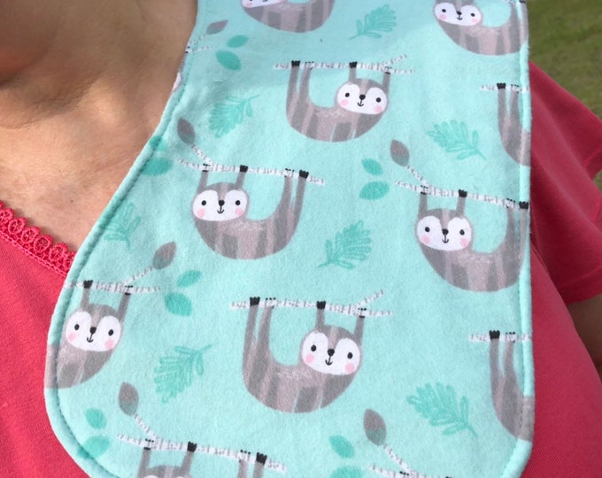 Baby Sloth Burp Cloth or Absorbent Nursing Towel Perfect Shape for ...