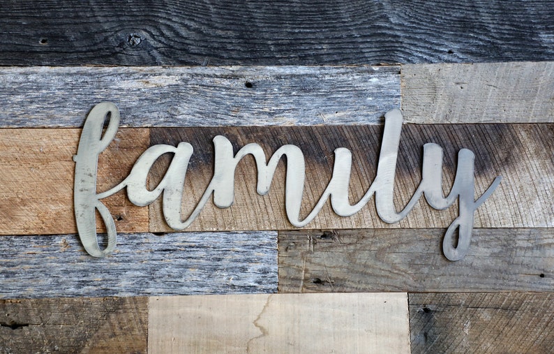 Family Metal Sign Custom Metal Words Metal Wall Art Home | Etsy