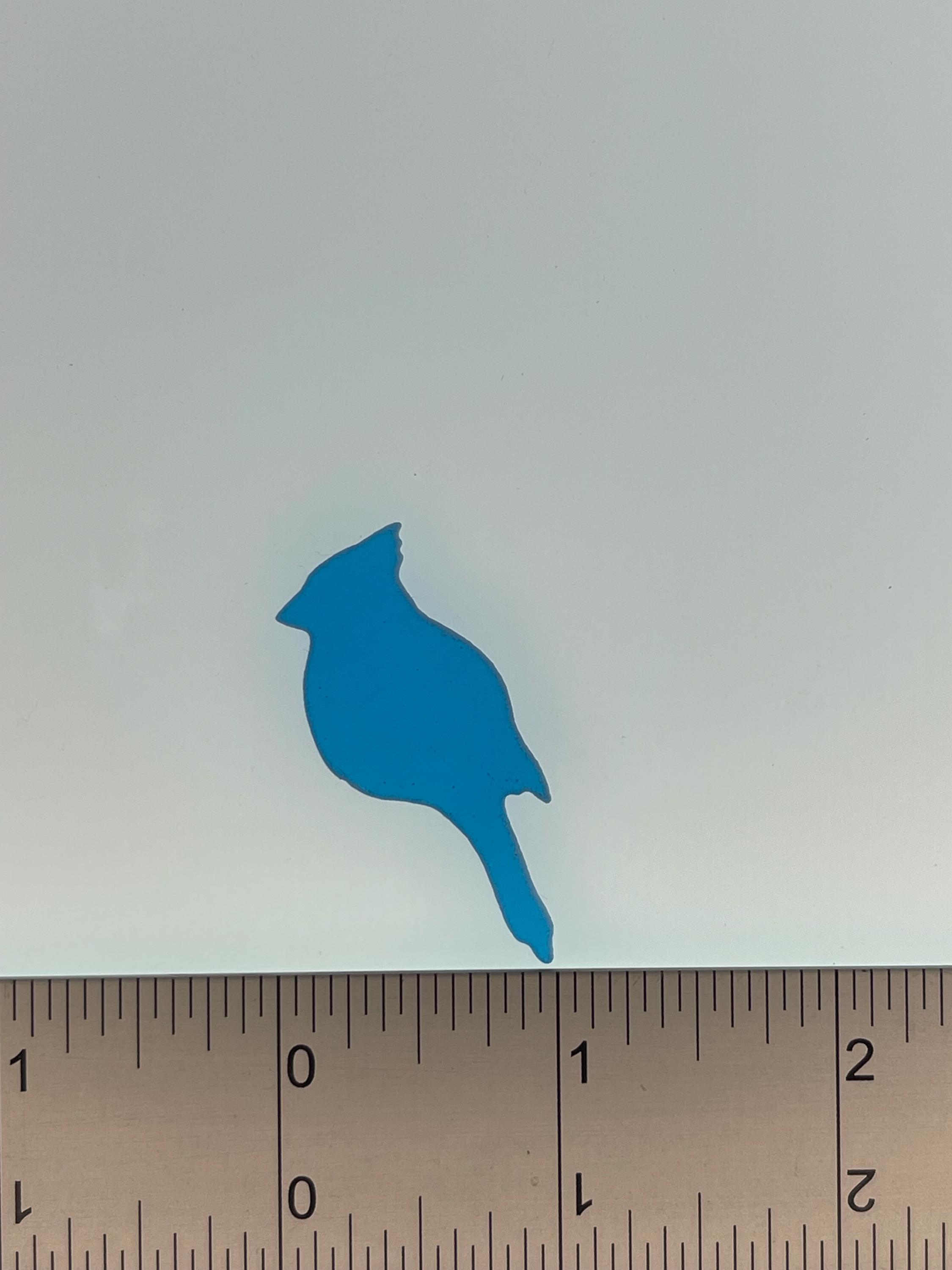 Bird, Blue Jay or Cardinal Water Jet Cut With Bullseye COE 90 Glass ...