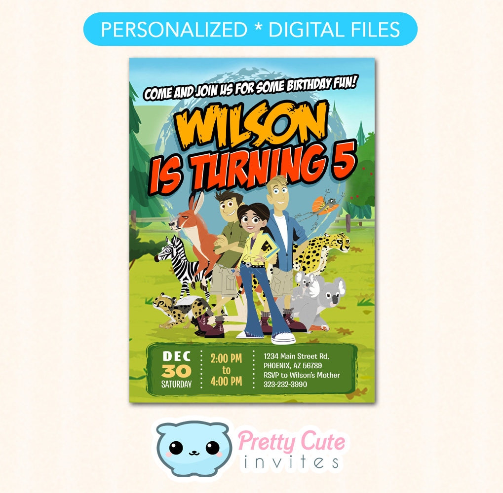 Wild Kratts Cards Personalized Wild Kratts Note Cards Wild Kratts Thank You Cards Set of 4 Paper ...