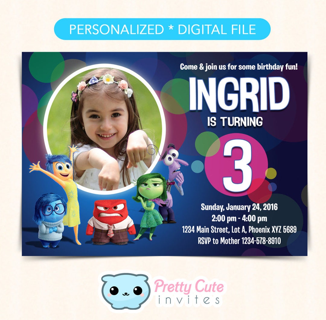 Inside Out Invitation With Photo, Inside Out Invitation, Inside Out ...