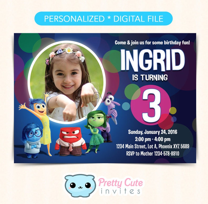 Inside Out Invitation With Photo, Inside Out Invitation, Inside Out ...