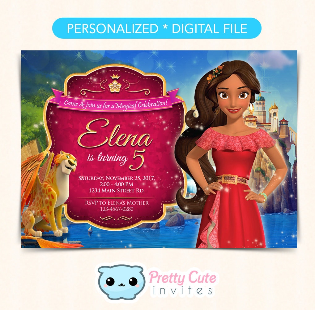 Disney Princess Elena Invitation Templates