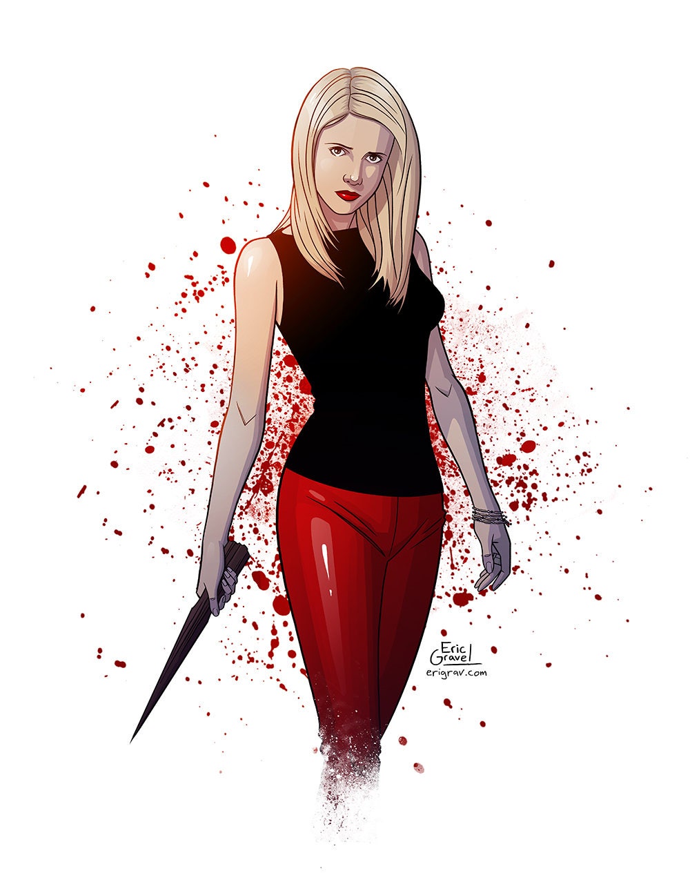 Buffy The Vampire Slayer Fan Art Print Etsy Hong Kong