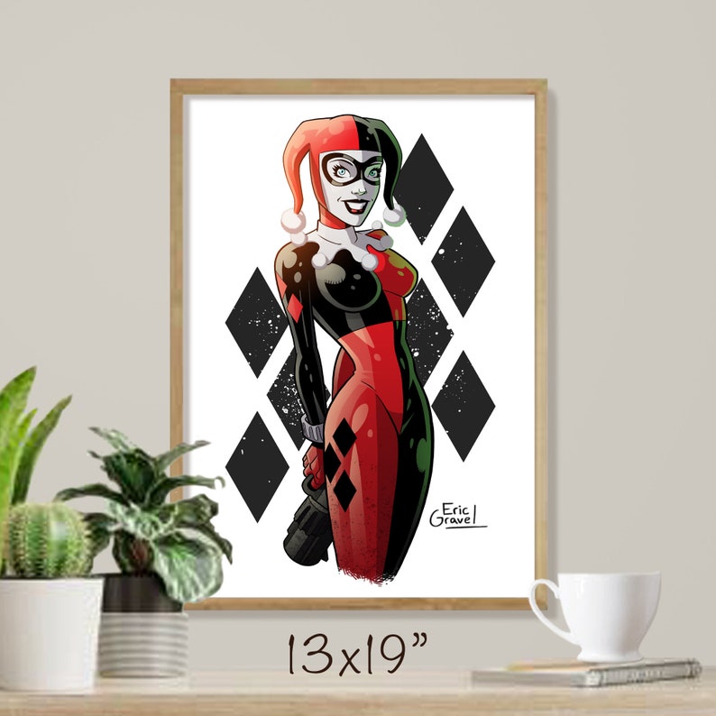 Harley Quinn Fan Art Print - Etsy
