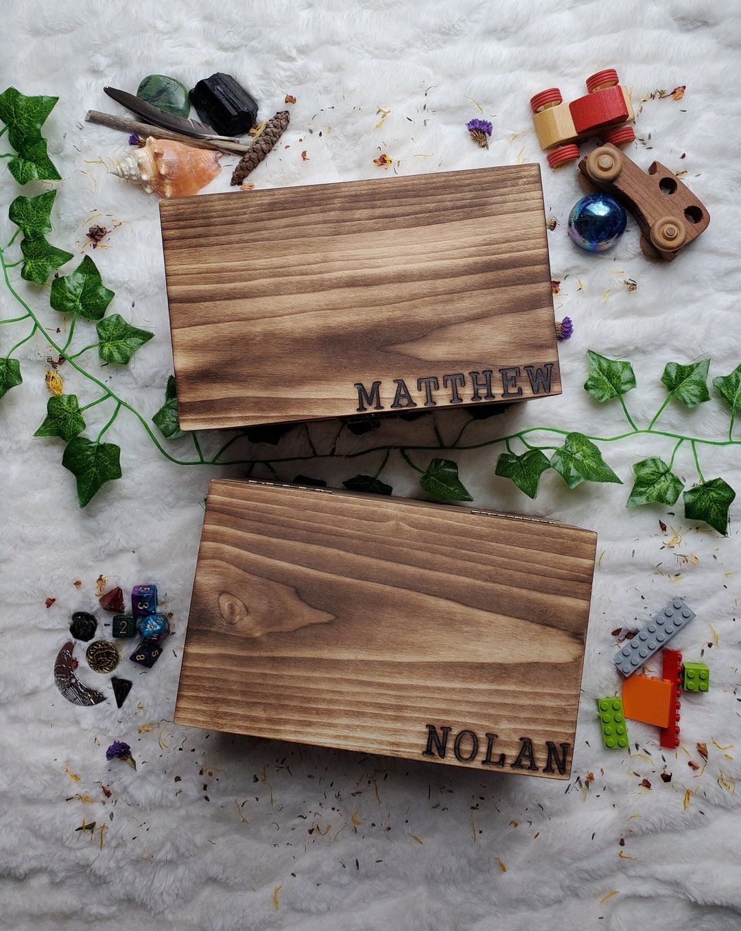 Pre-built or Hand-built Personalized Name Wooden Box, Treasure Box ...