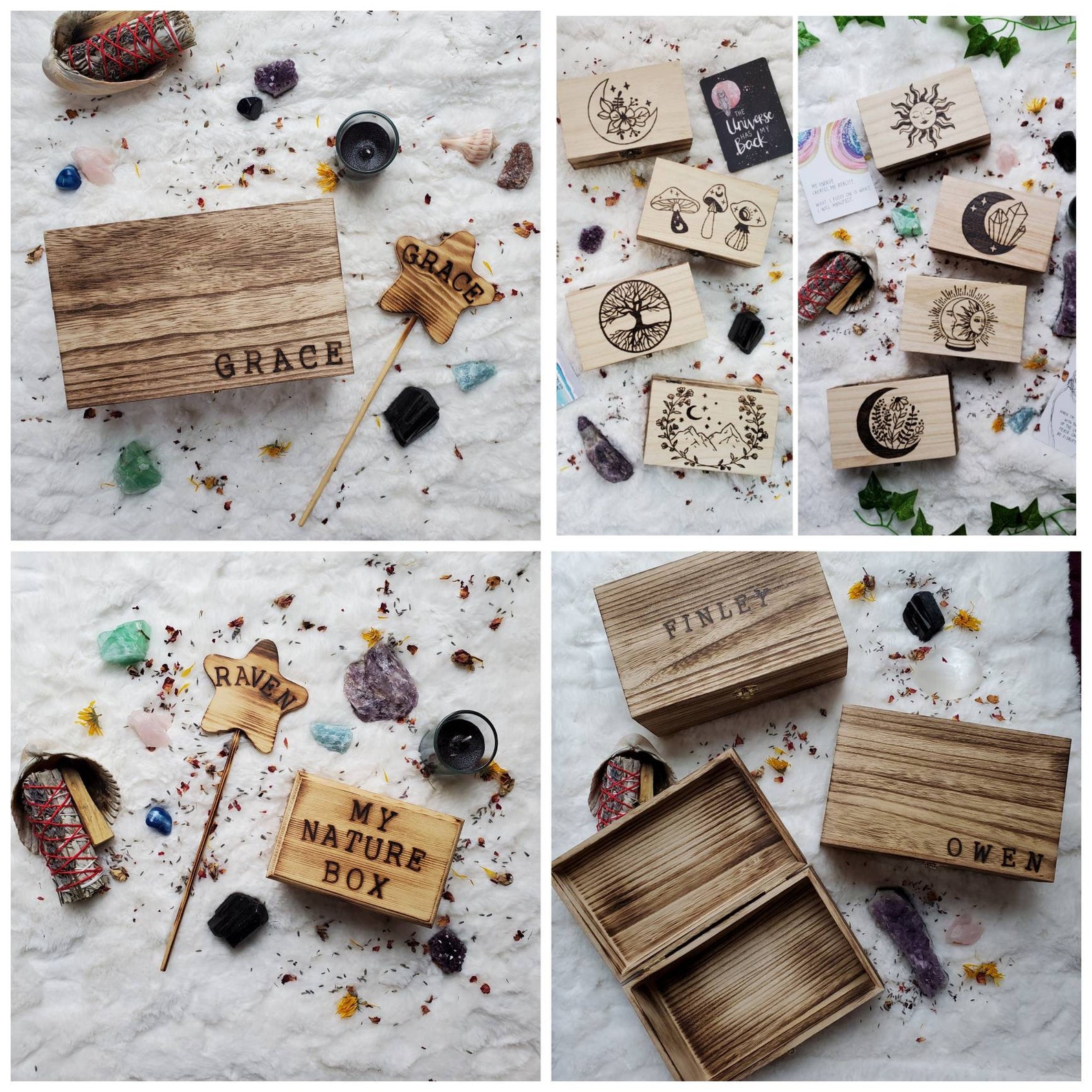 Mountain Moon Tray Wooden Serving Tray Pyrography Art - Etsy