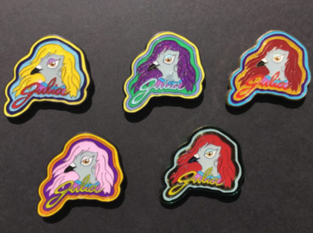 Pigeons Playing Ping Pong Pin - Julia - Etsy