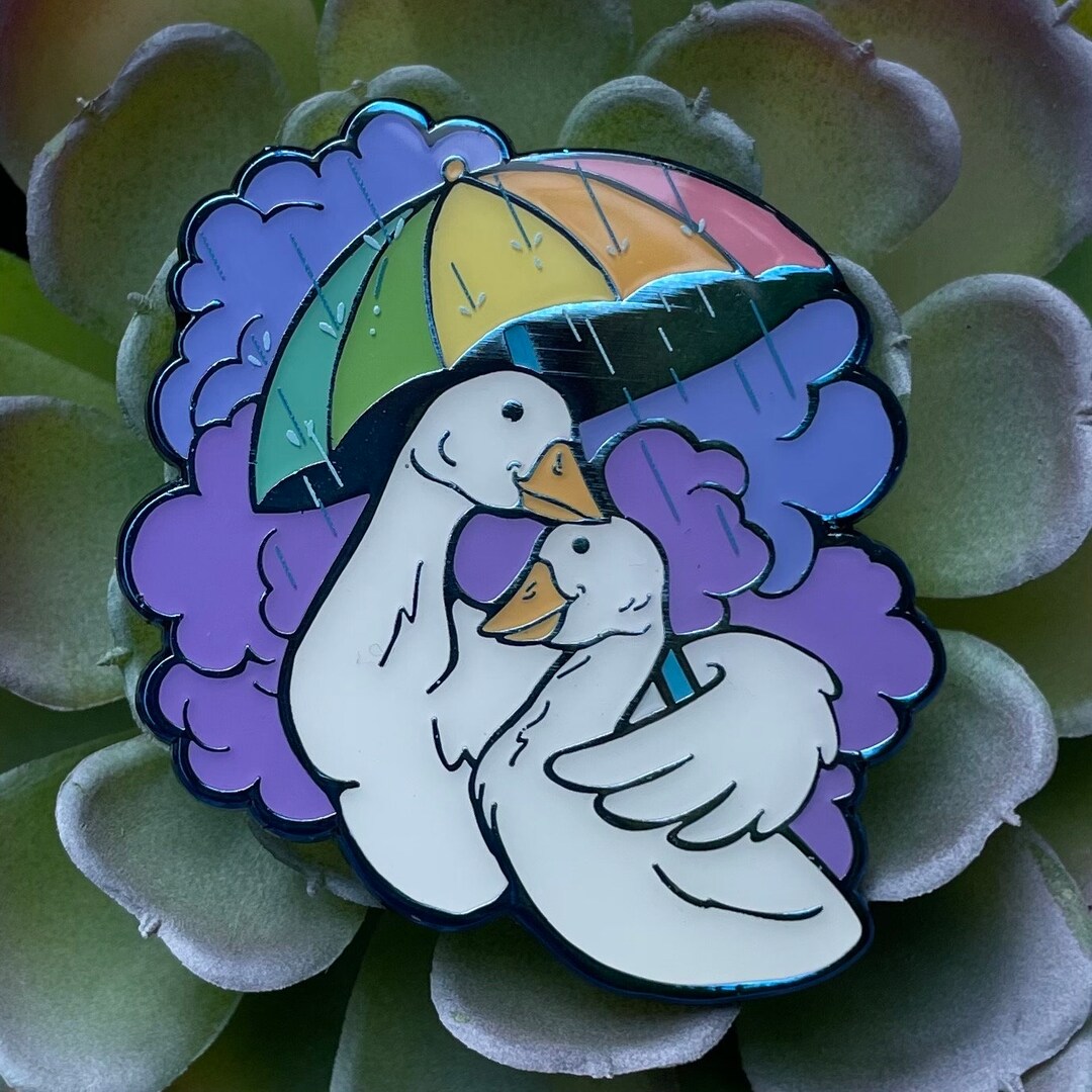 Goose Turned Clouds Pin - Etsy