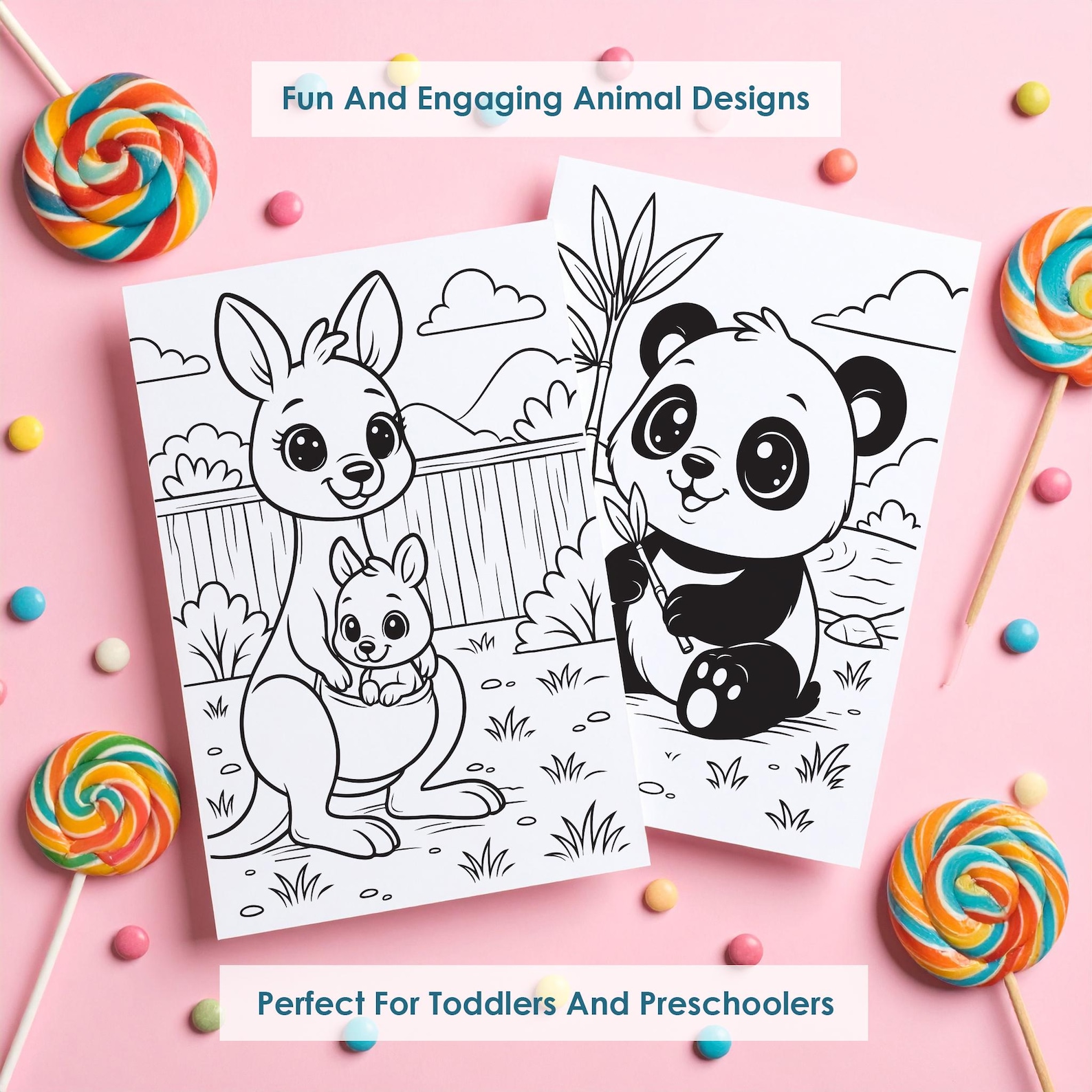 Zoo Animals Coloring Pages for Kids, Educational Animal Printable ...