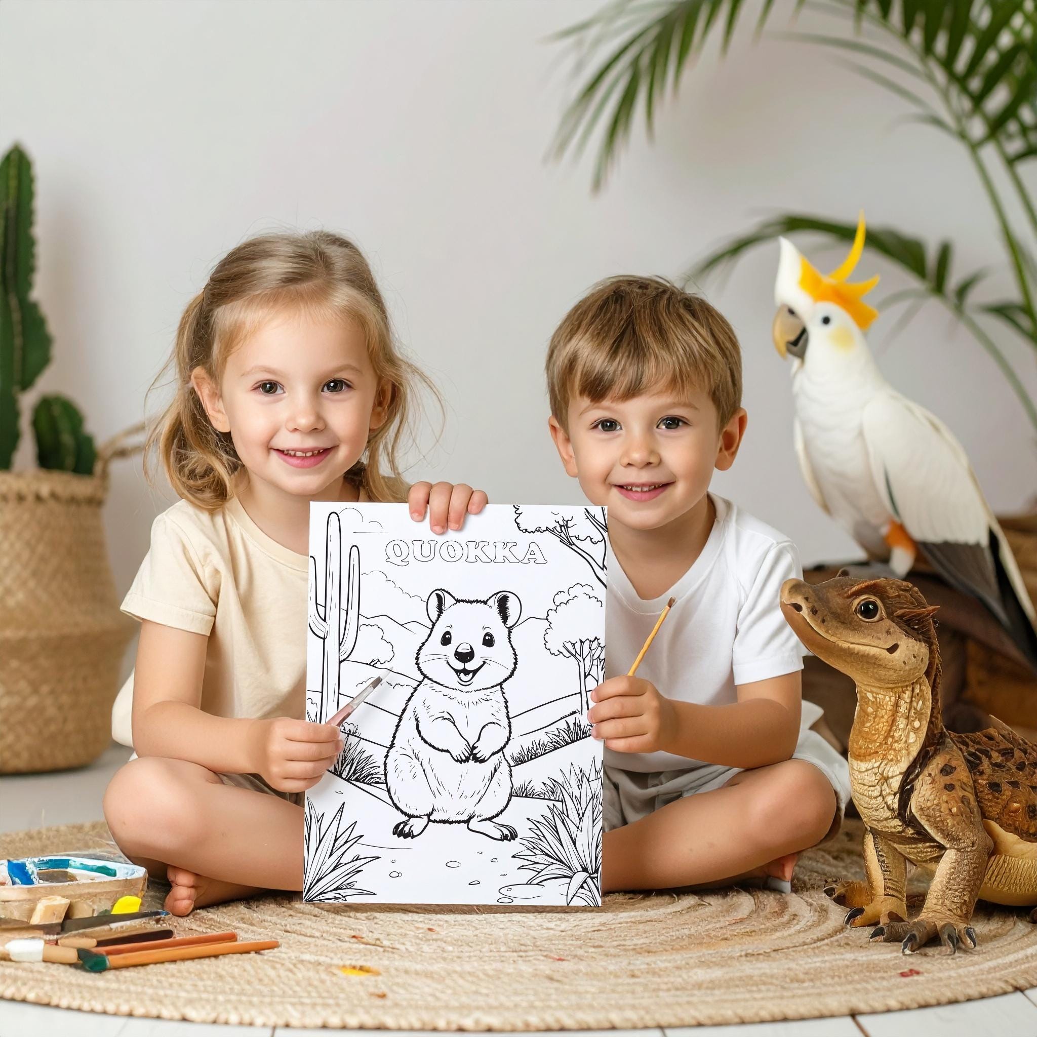 Australian Animals Coloring Pages: Educational Kids Printable (PDF ...