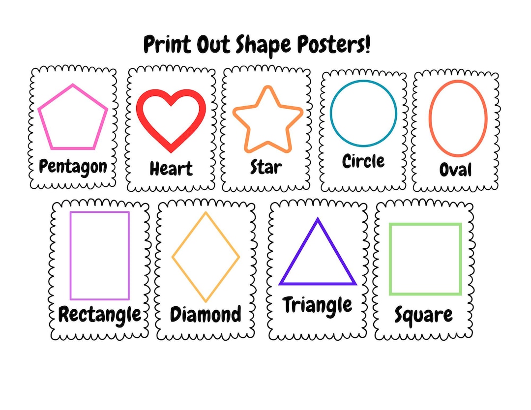 Simple Classroom Shape Posters - Etsy