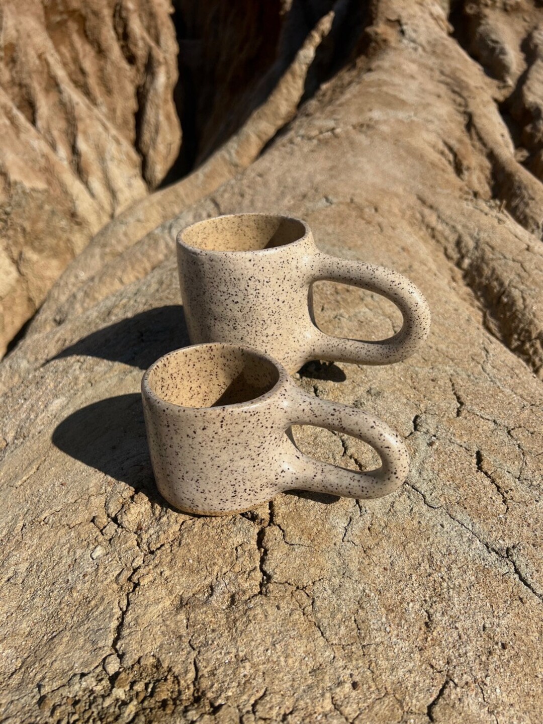 Café Y Cafecito Mugs Hand-built Long Handle Ceramic Mugs Large and ...