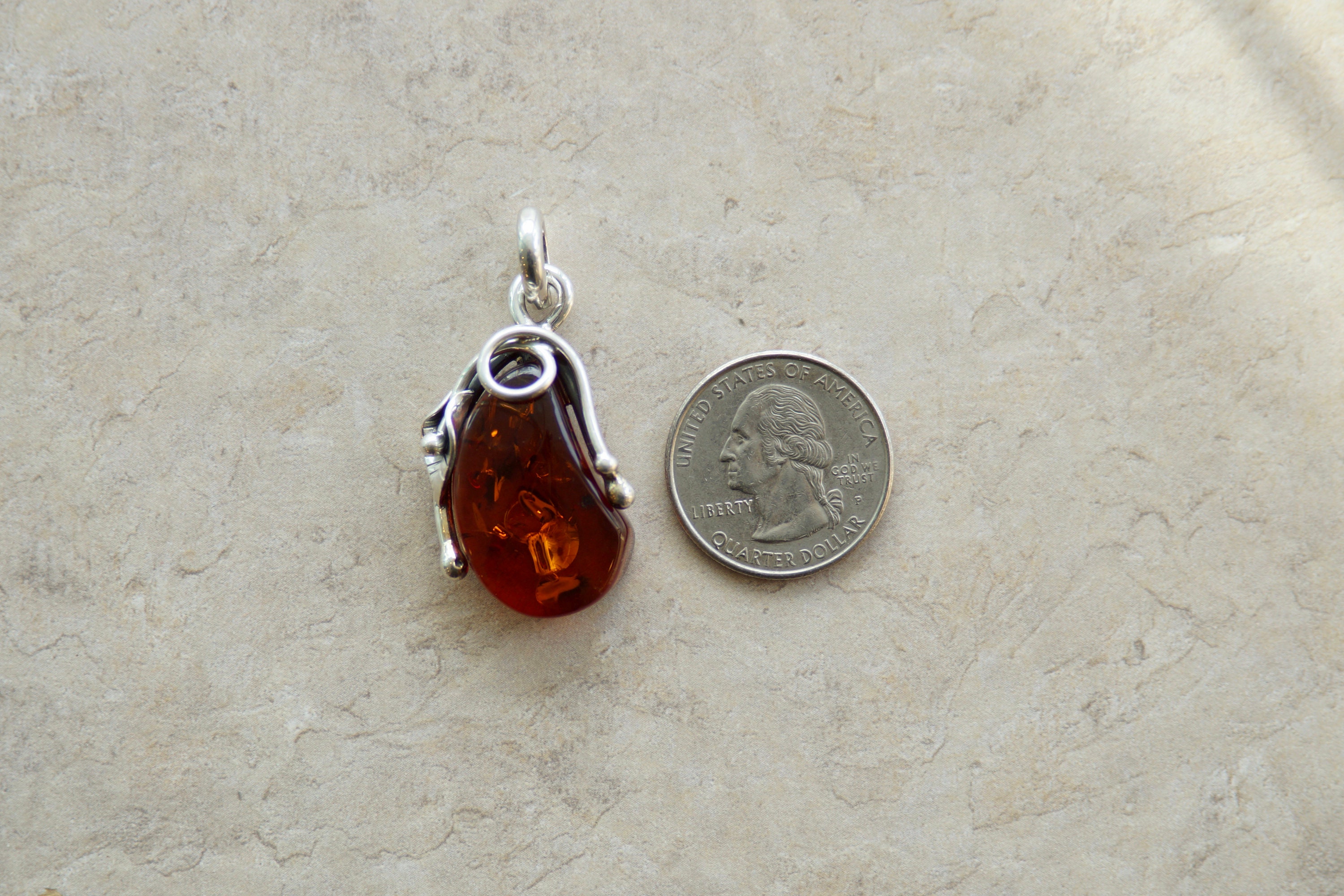 Amber 925 Pendant // Amber Pendant Sterling Silver // Polish Amber ...