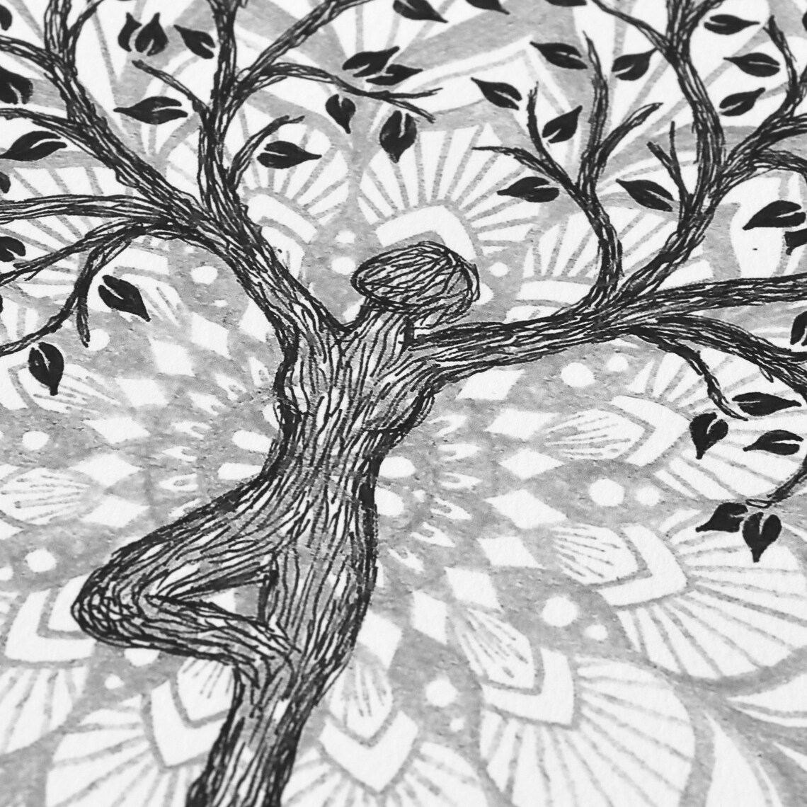Mandala Wall Art Tree of Life Mandala Yoga Art Mandala Print Tree of ...