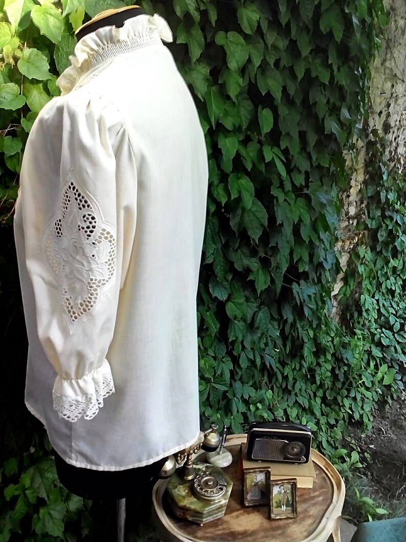 Vintage Prairie Blouse Edwardian Poet Sleeve Blouse - Etsy