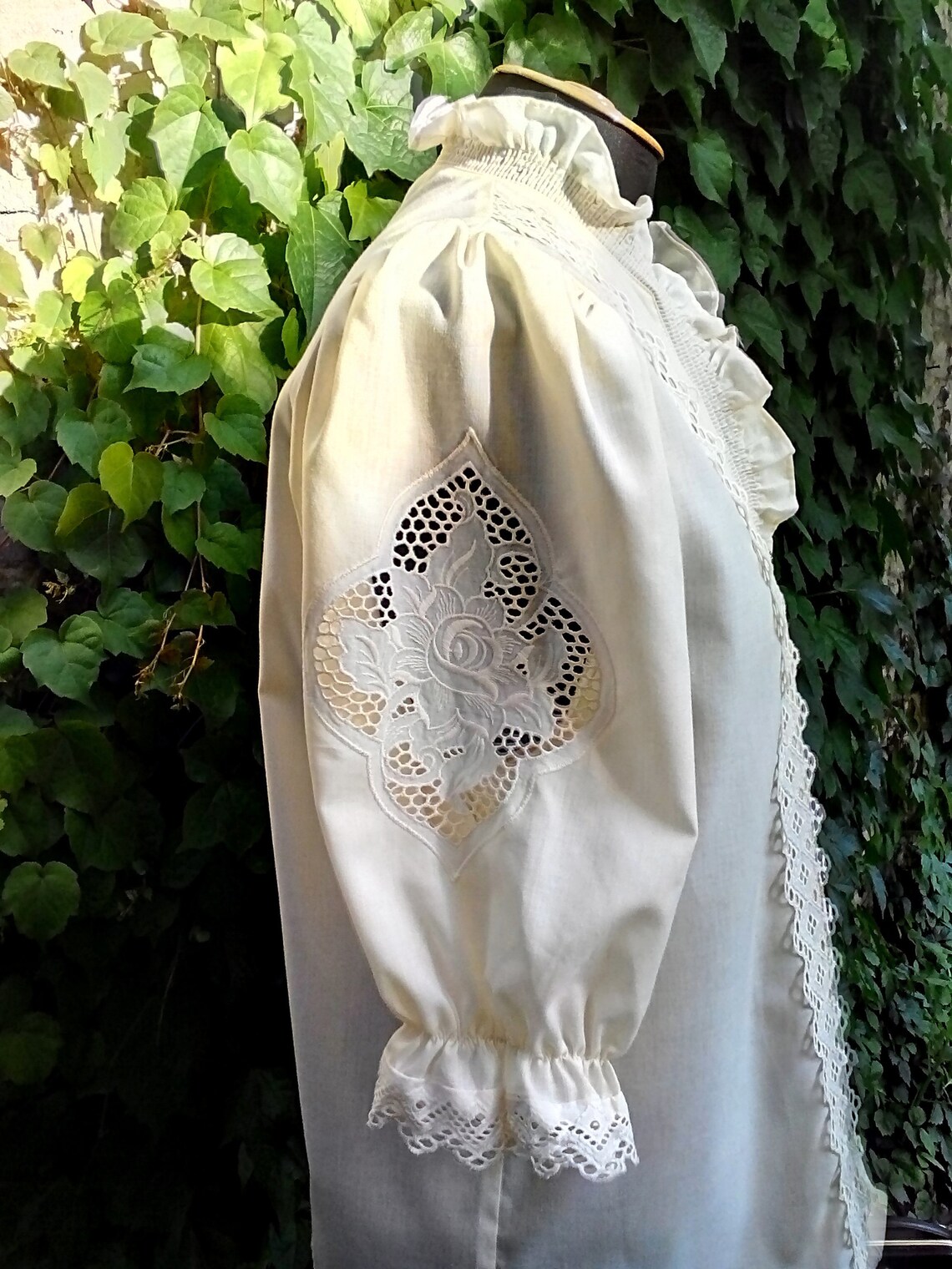 Vintage Prairie Blouse Edwardian Poet Sleeve Blouse - Etsy