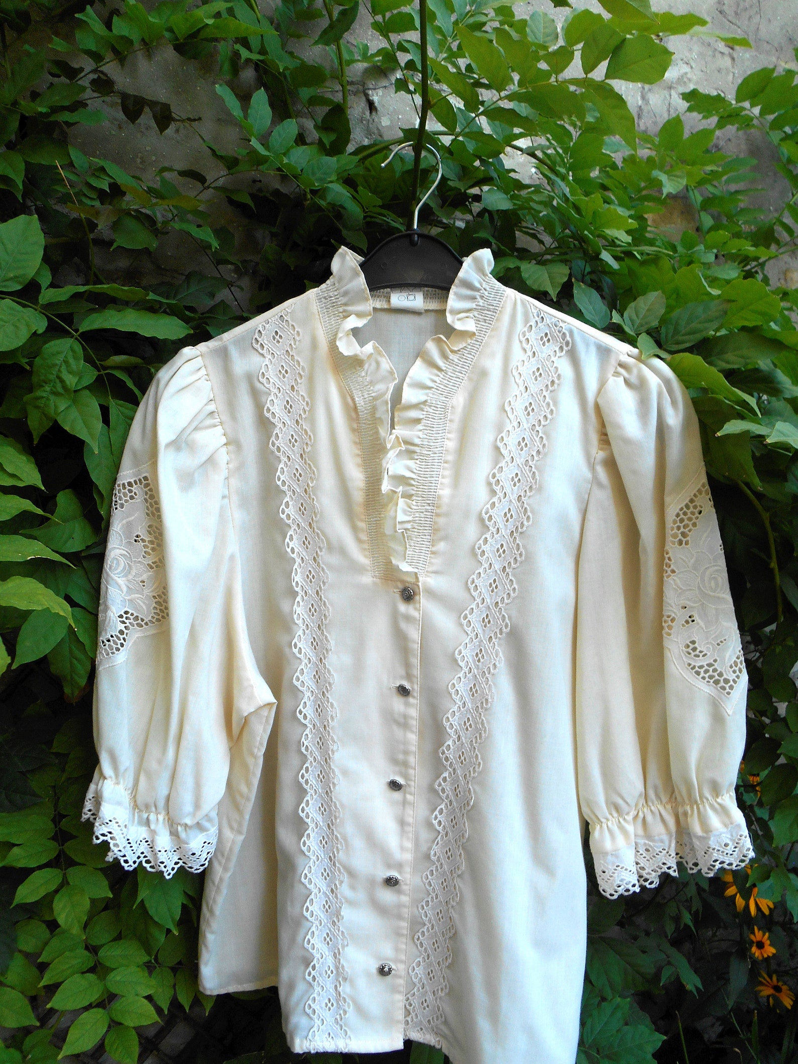 Vintage Prairie Blouse, Edwardian Poet Sleeve Blouse, Victorian Style ...