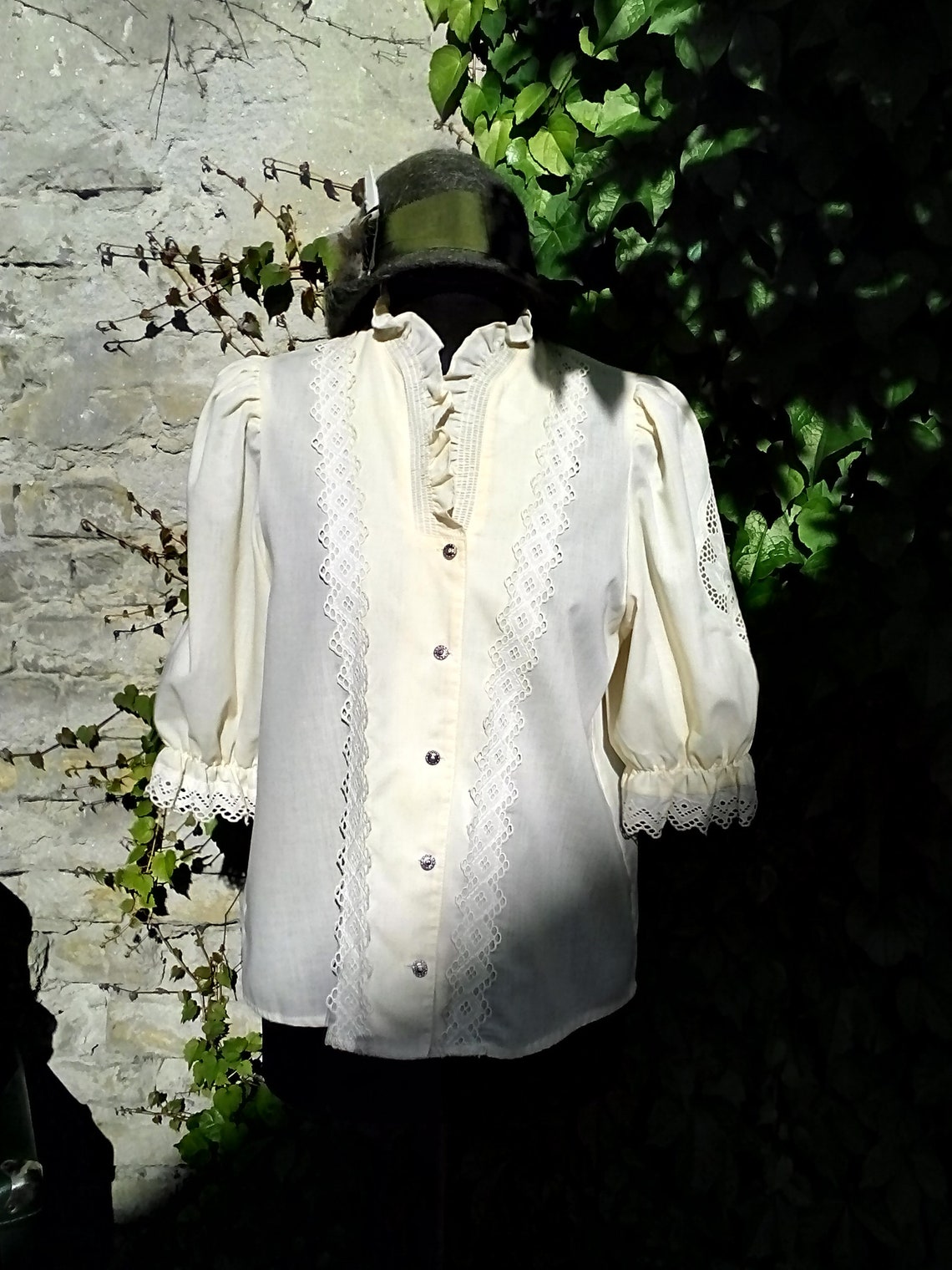 Vintage Prairie Blouse Edwardian Poet Sleeve Blouse - Etsy