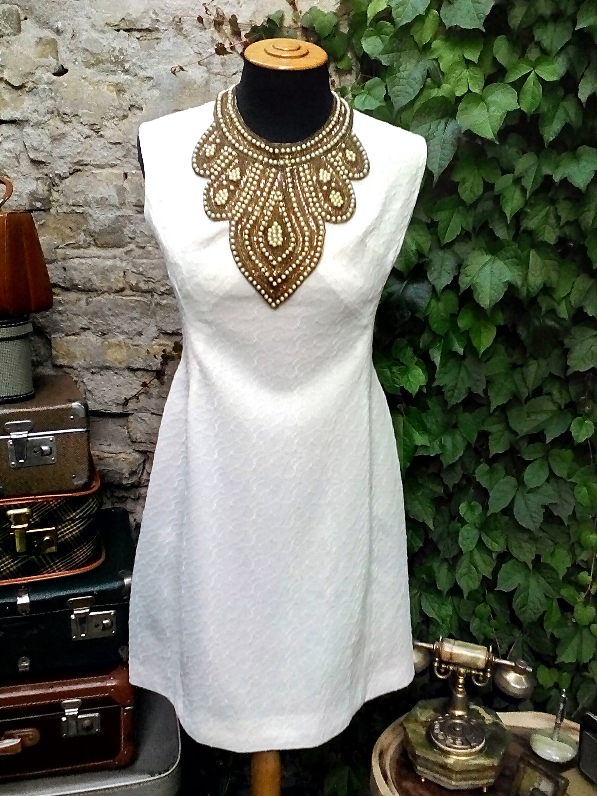 Retro Simple White Dress Mini White Dress 60s Wedding Dress - Etsy