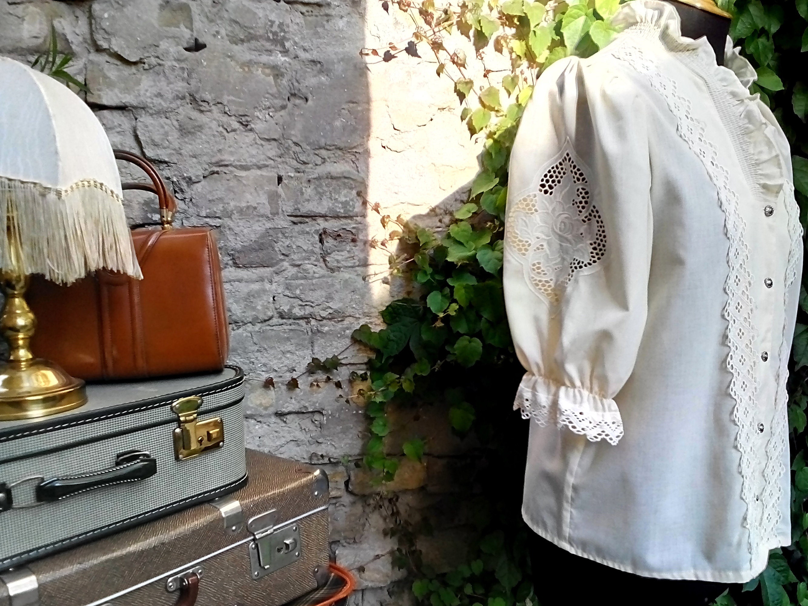 Vintage Prairie Blouse, Edwardian Poet Sleeve Blouse, Victorian Style ...