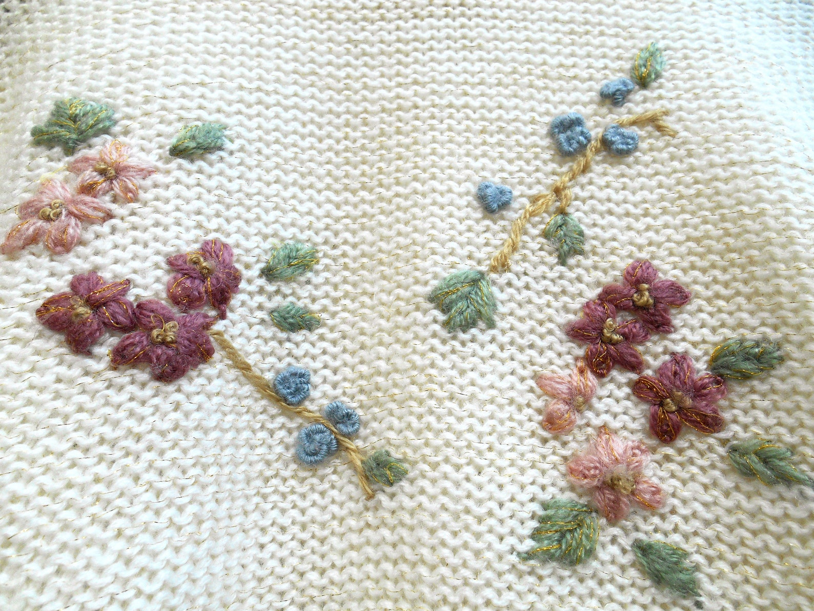 Vintage Floral Sweater, Flower Embroidery Sweater, Hipster Sweater - Etsy