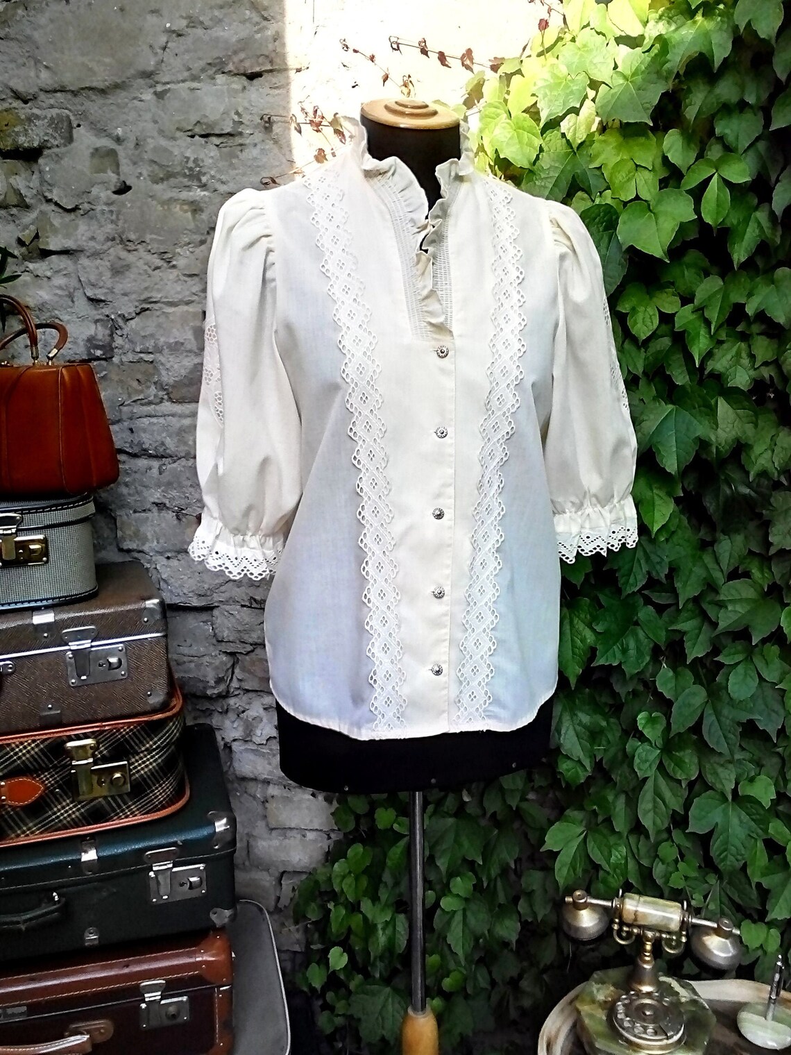 Vintage Prairie Blouse Edwardian Poet Blouse Victorian Folk | Etsy