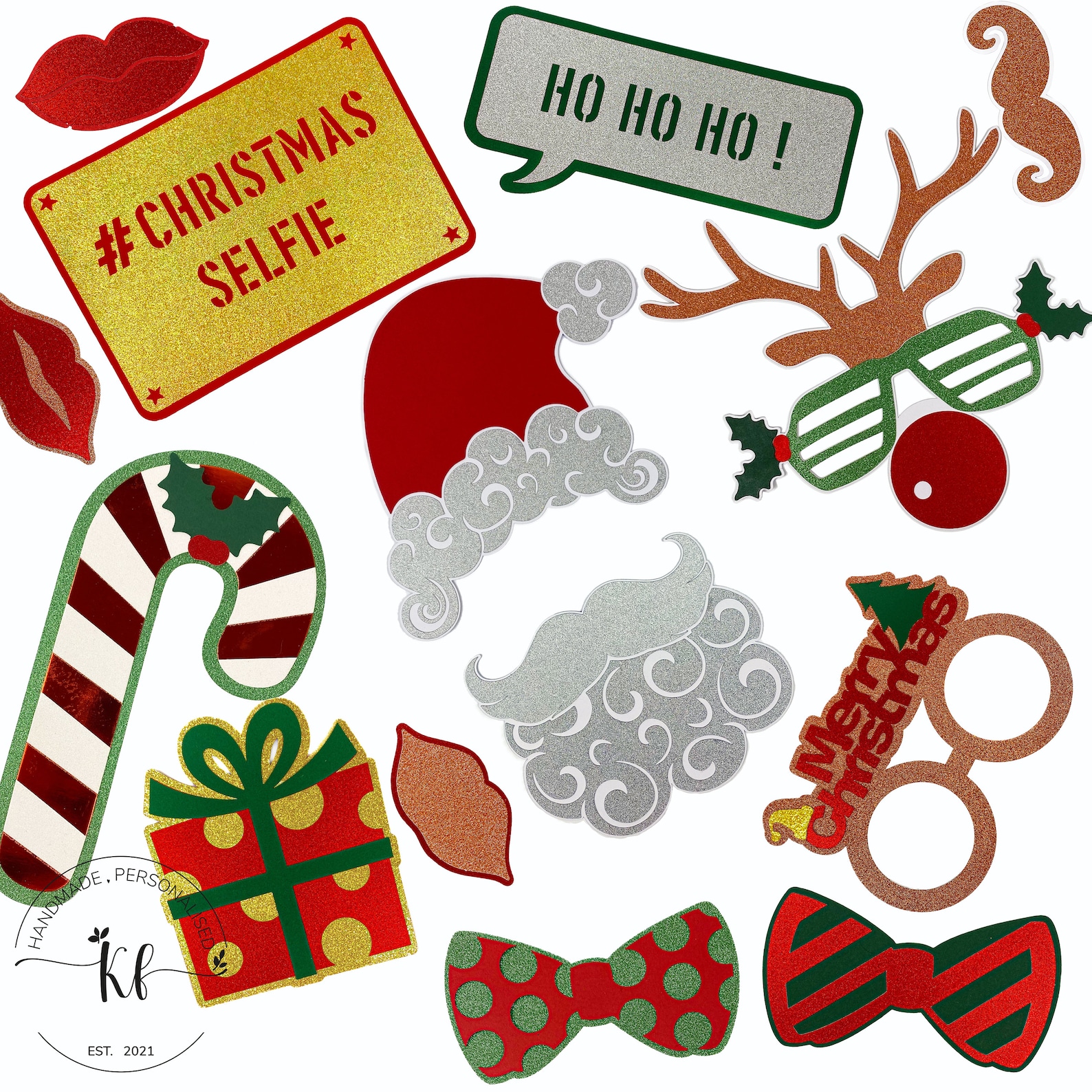 Instant Download Christmas Party Photo Booth Props 15 Piece Set ...