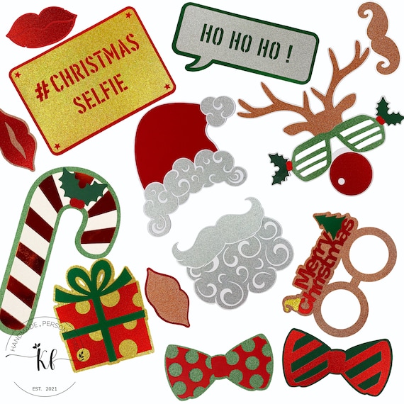 Instant Download Christmas Party Photo Booth Props 15 Piece | Etsy
