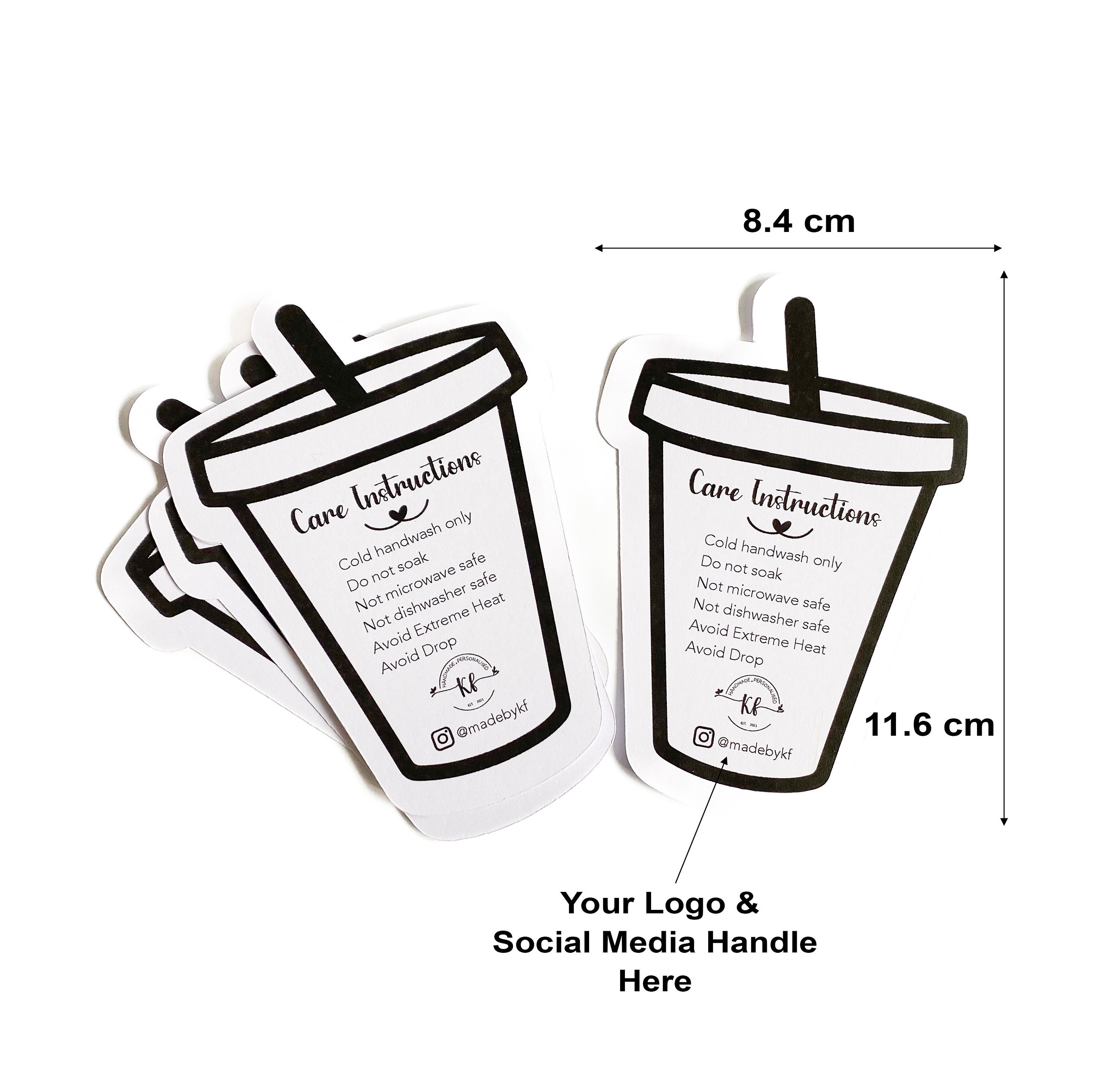 Care Instruction Labels for Starbucks Cold Drink Cup With Your Shop ...