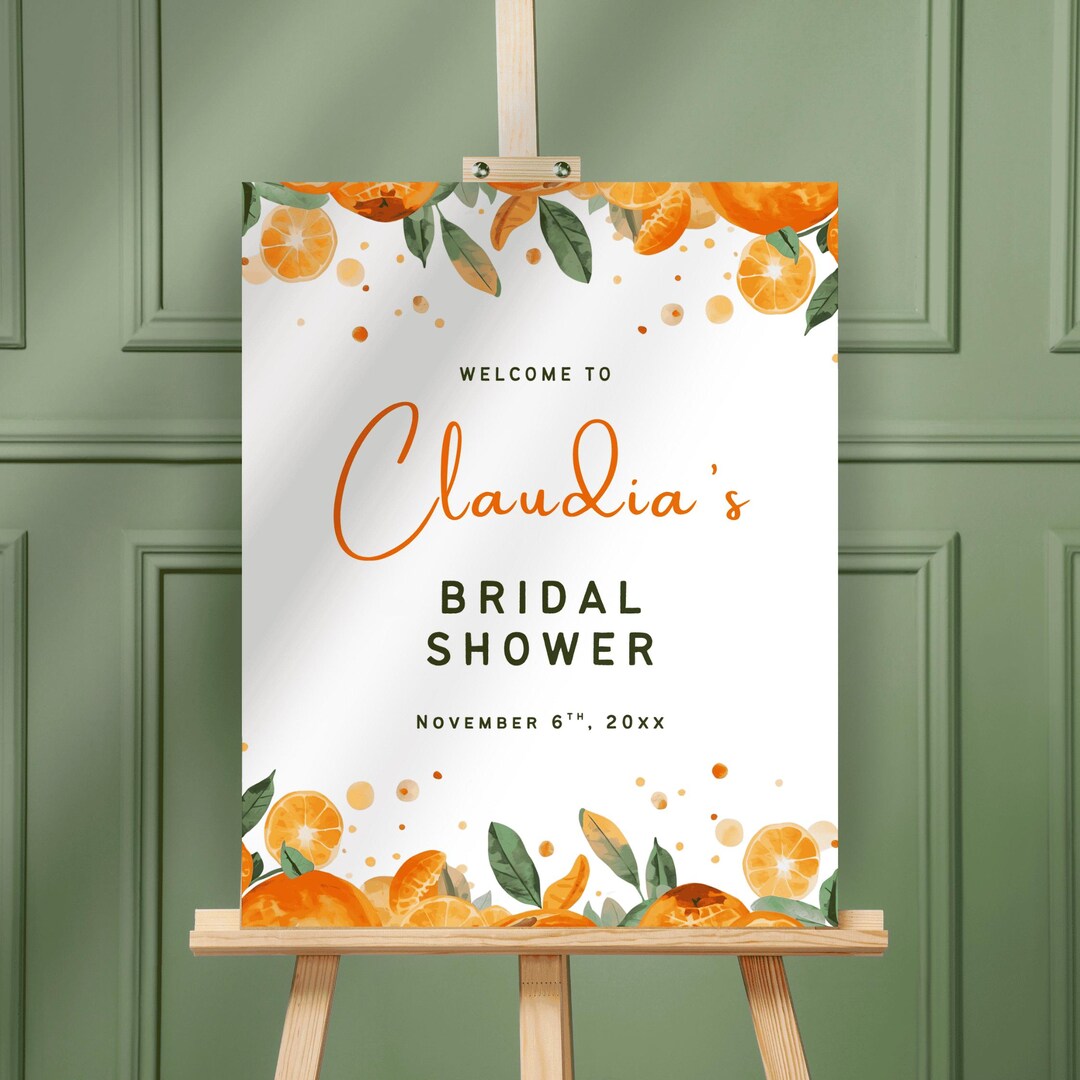 Orange Citrus Welcome Sign (digital Download, Edit in Canva) - Etsy