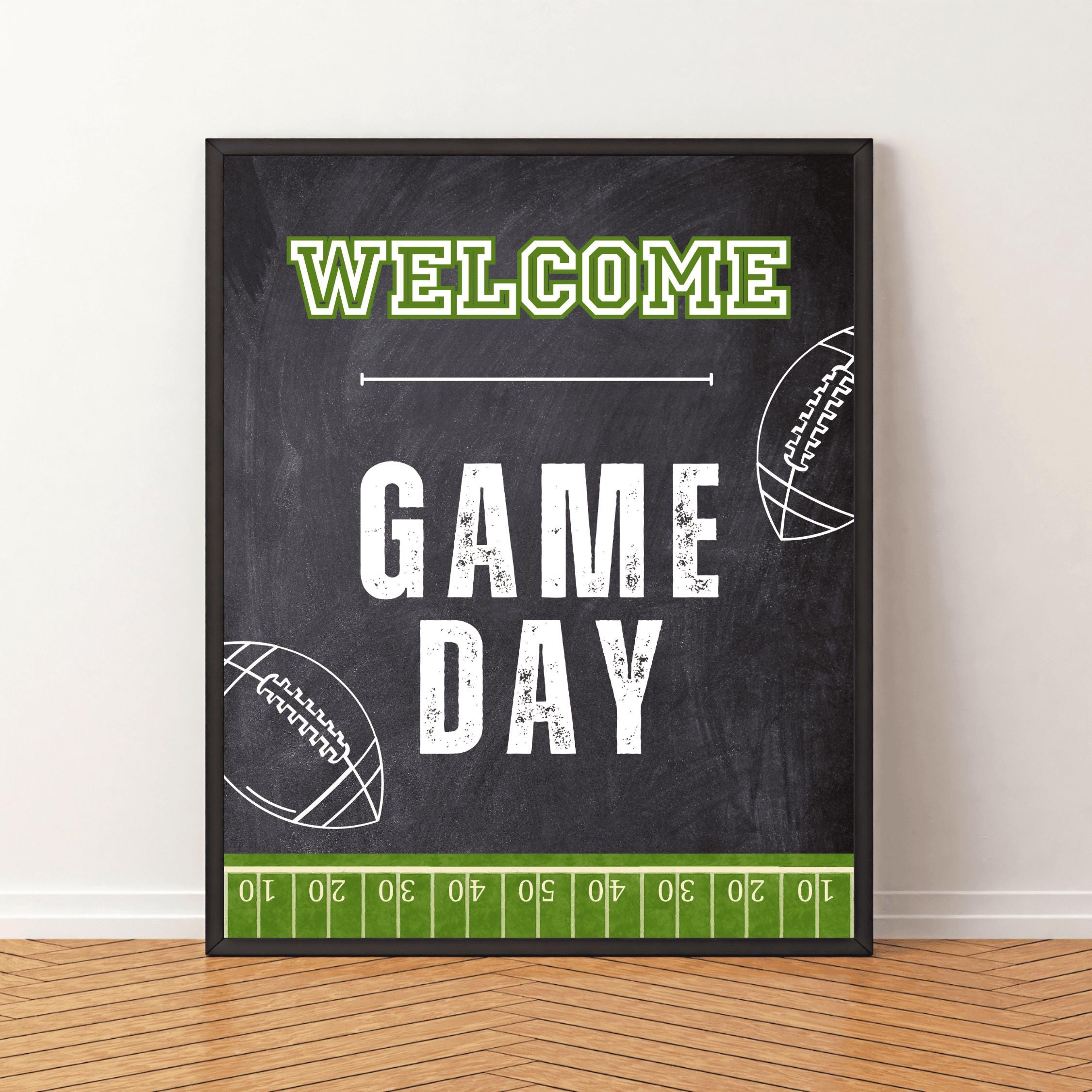 Football Party Signs Bundle, Chalkboard Signs, Sports Themed Printable ...