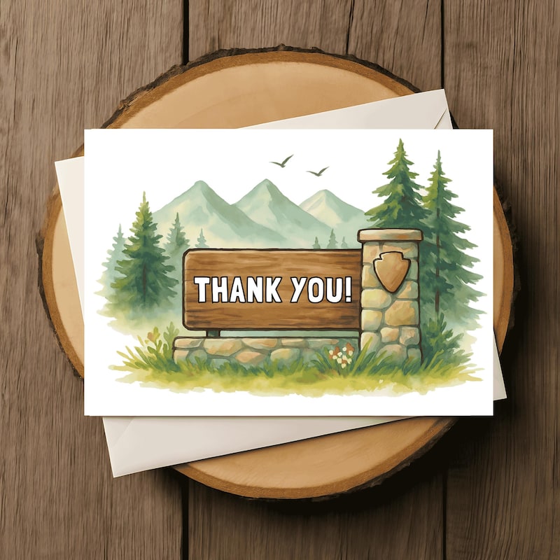Mountain Thank You - Etsy