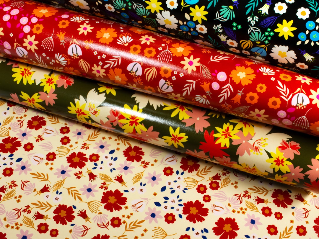 Vegetable Tanned Leather Flower Print Russo Leather Sakura Collection ...