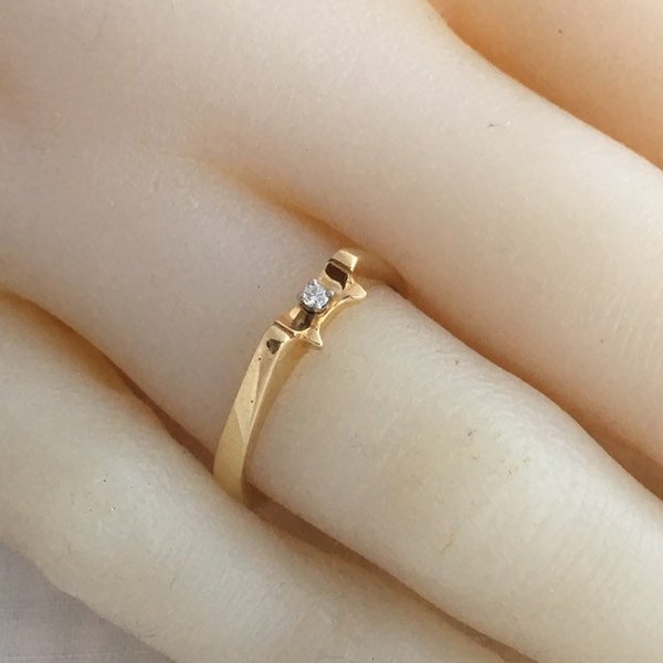 Concave Diamond Band - Etsy