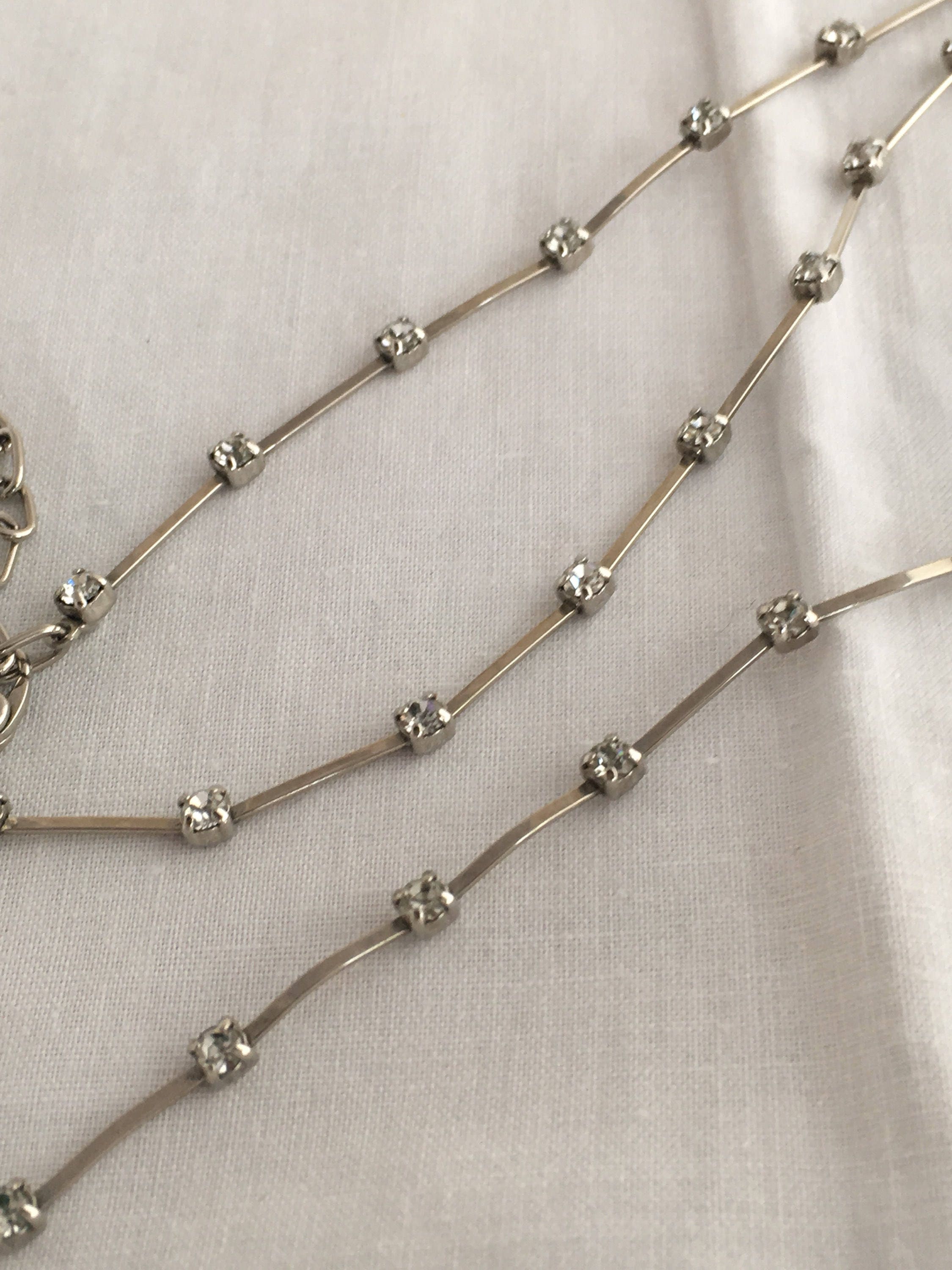 Authentic Agatha Paris Silver Tone Lariat Design Necklace - Etsy