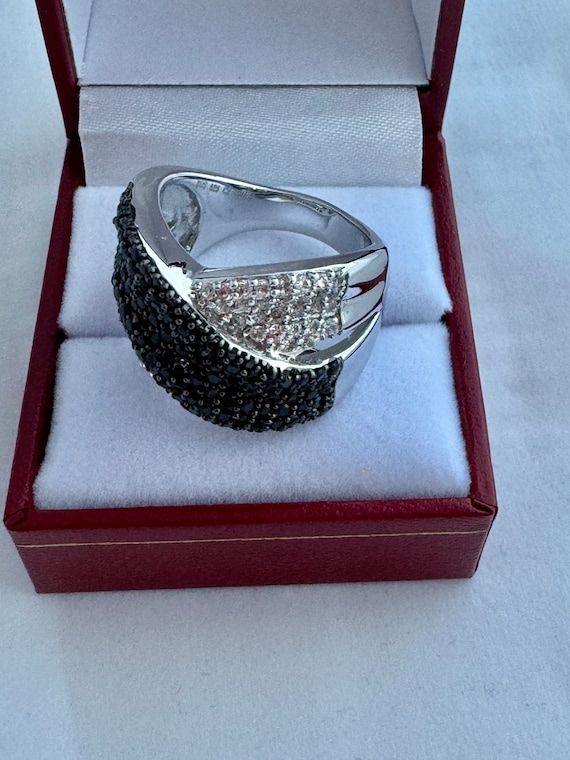 Black Spinel CZ Crossover 925 Sterling Silver Rhodiu… - Gem