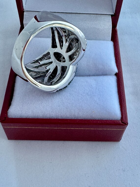 Black Spinel CZ Crossover 925 Sterling Silver Rhodiu… - Gem