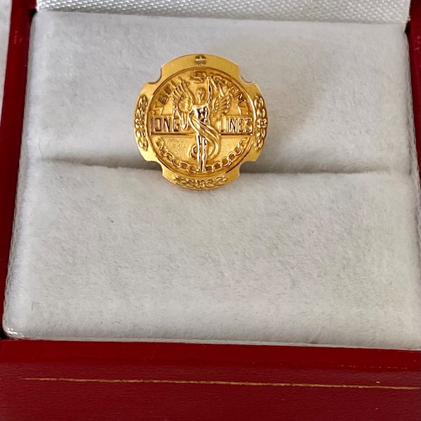 10k Gold Service Pin - Etsy