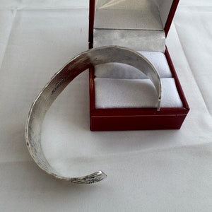 Navajo Artist Jerry Bahe Sterling Silver Cuff Silver Sun & Raindrop ...