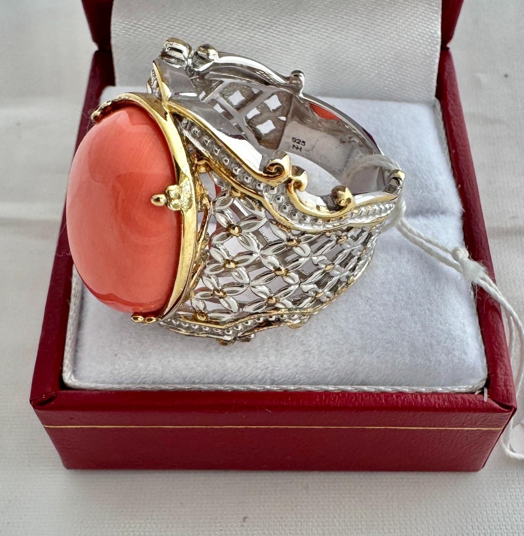 Gems En Vogue Michael Valitutti Coral Hallmark NH 925 - Sterling Silver ...