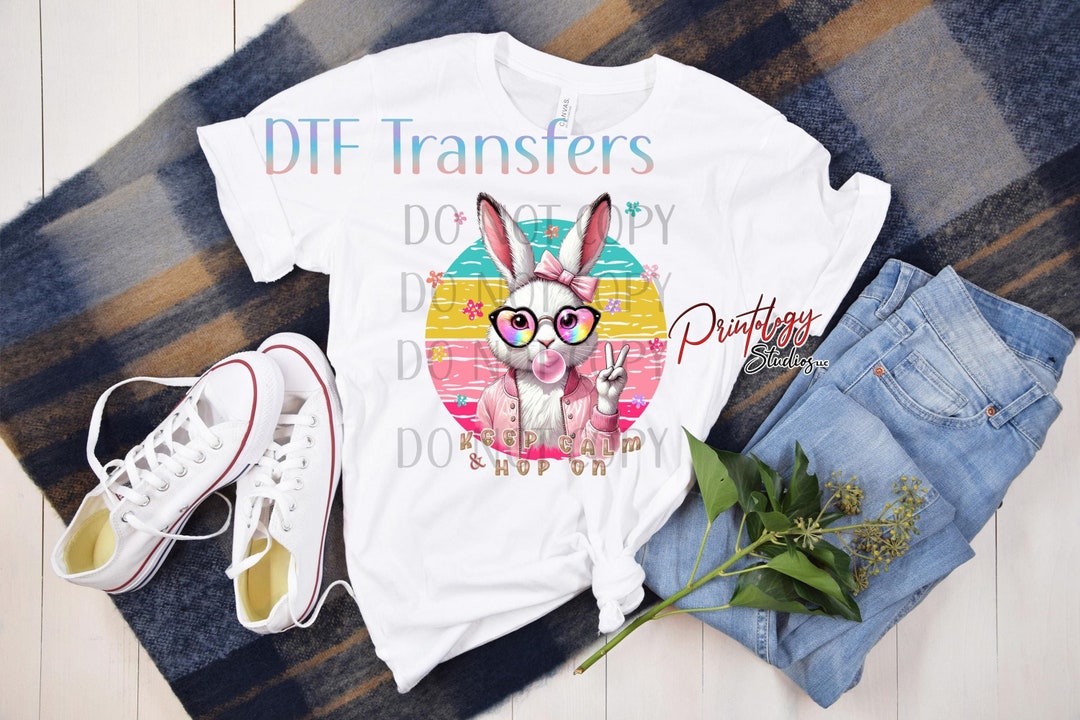 Easter Bunny Transfer, Ready to Press, Easter Bunny Transfer, Easter ...