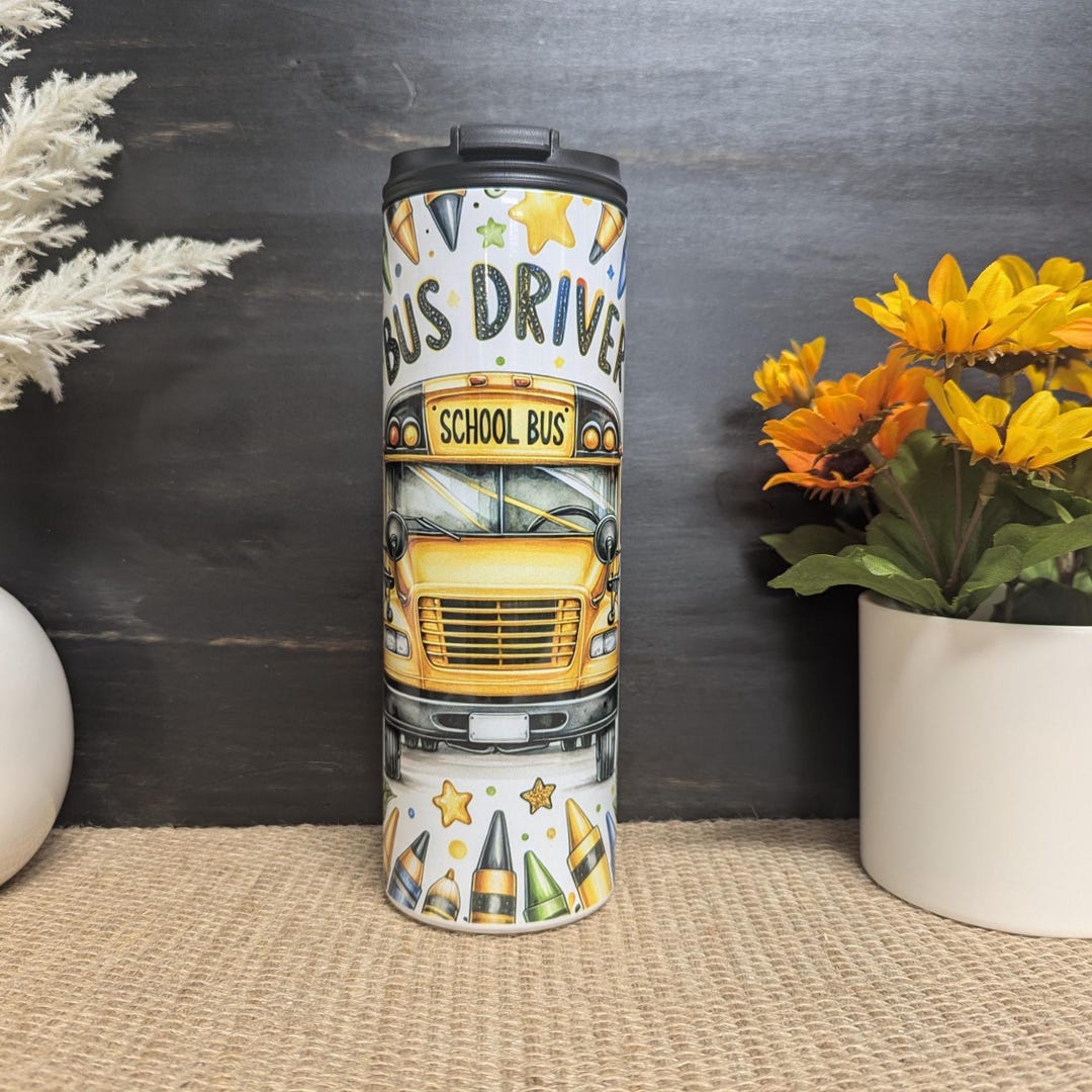 School Bus Tumbler - Can Be Personalized, School Bus Cup, Appreciation ...